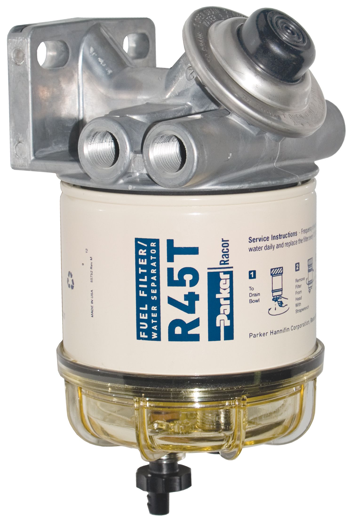 Racor 445R, 445R2, 445R10, 445R30 Series Diesel Spin-On Filter/Separators